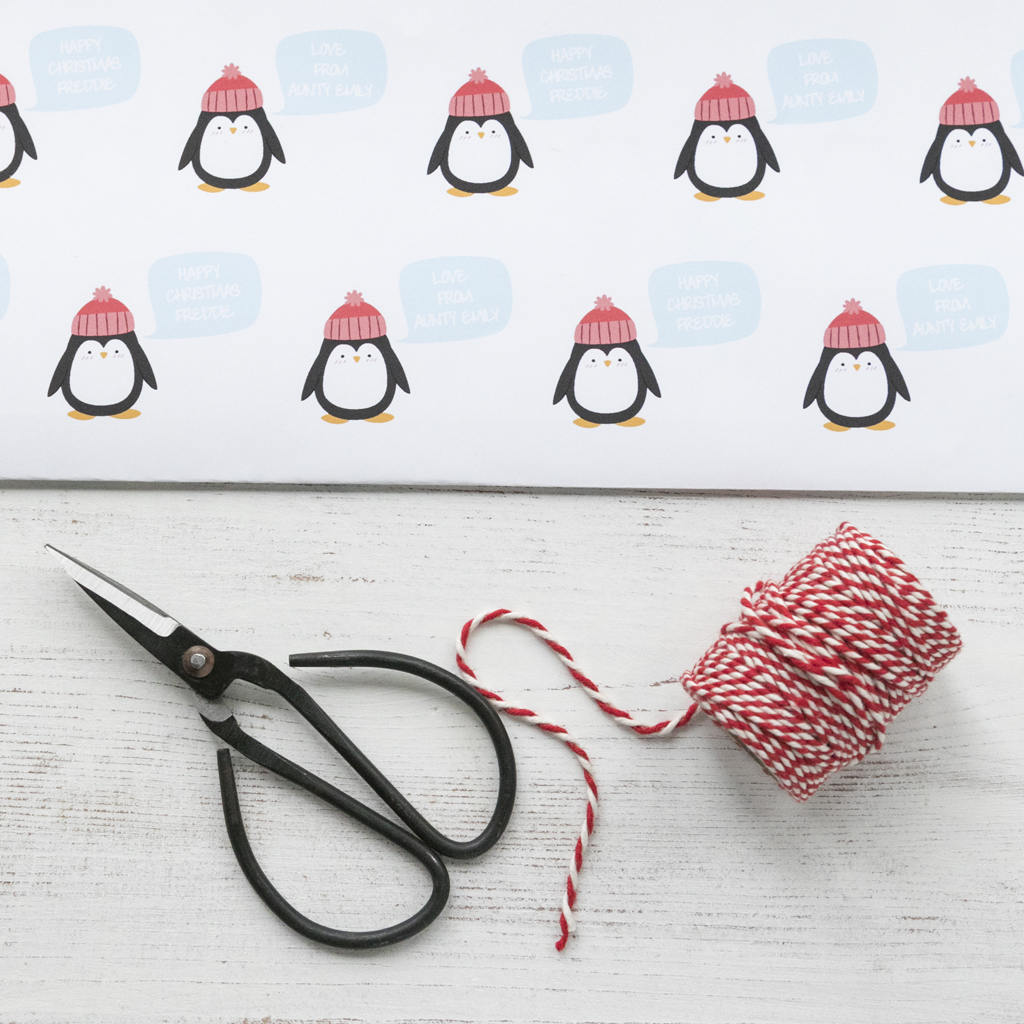 Penguin Christmas Wrapping Paper Penguin Wrapping Paper - Etsy UK