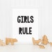 Girls Rule Print Kids Print Kids Bedroom Print Childrens - Etsy