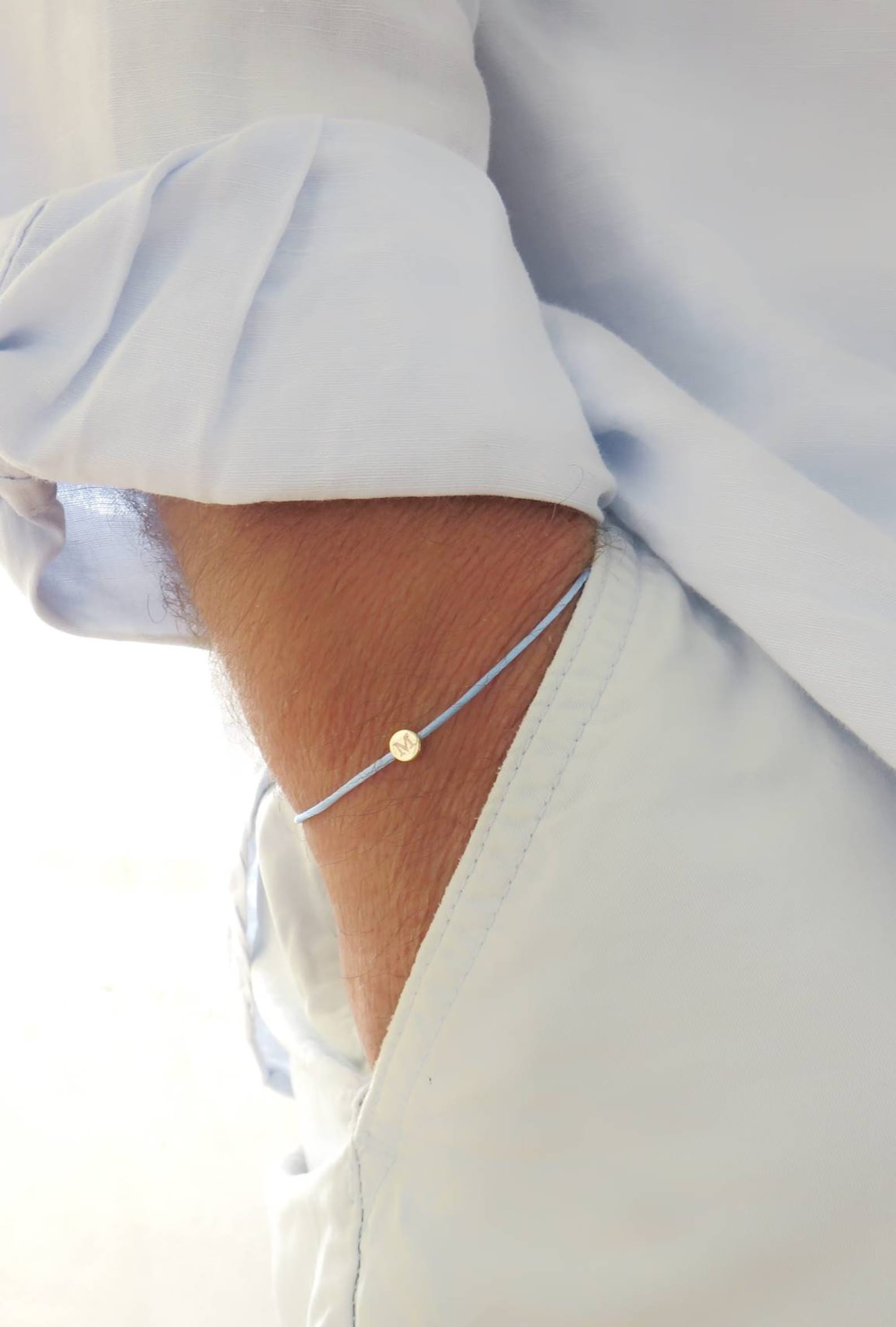 Custom Minimalist Engraved Rope Bracelet for Men Letter - Etsy