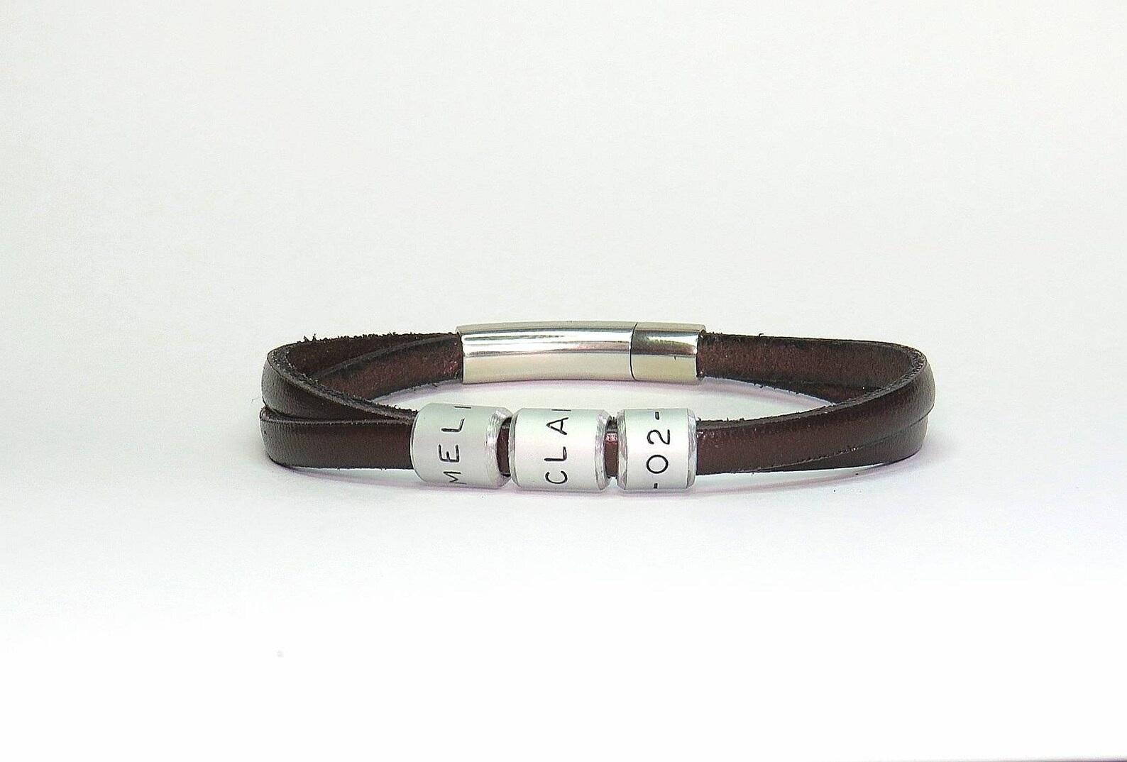 Custom Men's Bracelet Engraved Leather Bracelet Custom Men - Etsy
