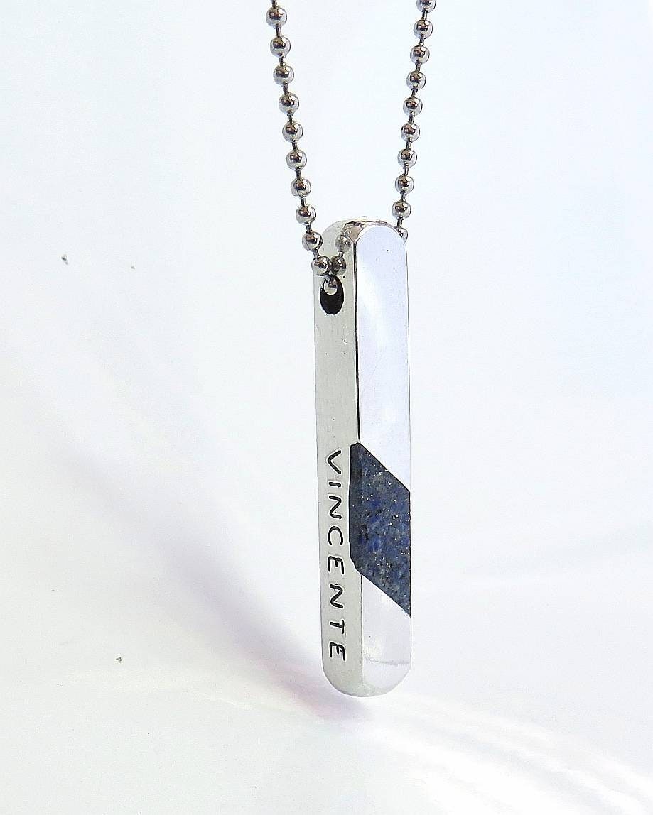 Custom Name Necklace Personalized Necklace for Men Custom Bar | Etsy