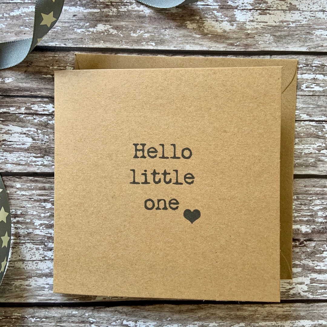 New Baby Card, Hello Little One, Baby Shower Card, New Baby, Baby Card ...