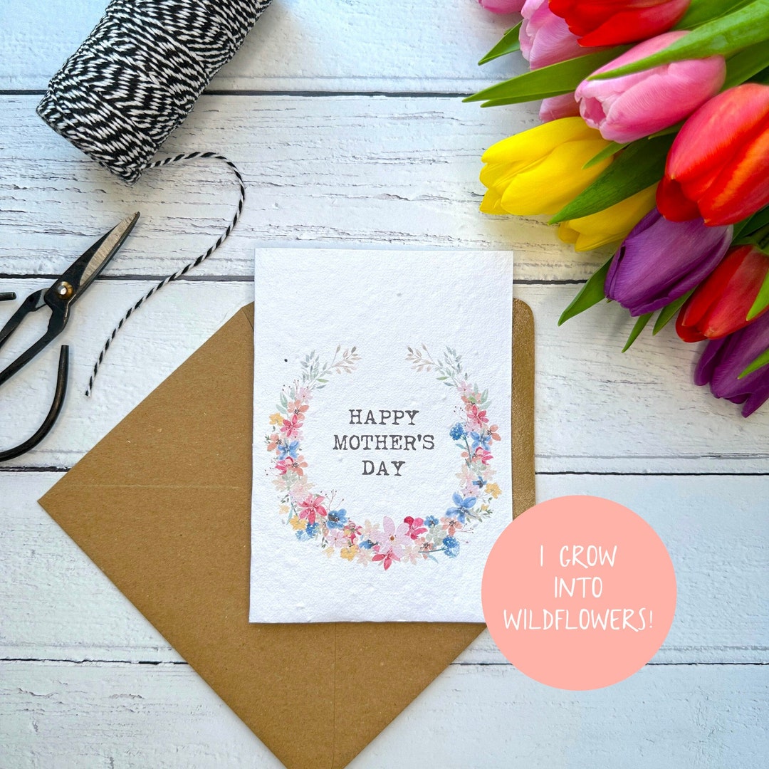 Mother's Day Card Plantable Seed Mother's Day Card - Etsy