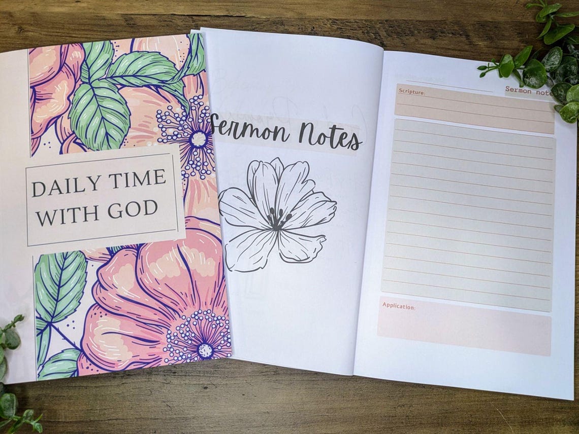 Bible Study Notepad Bible Study Worksheet Scripture Notebook Christian Journal - Etsy