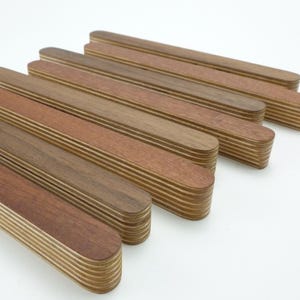 Modern Wardrobe Handles, Custom Wood Cabinet Handles – Walnut or Sapele ...