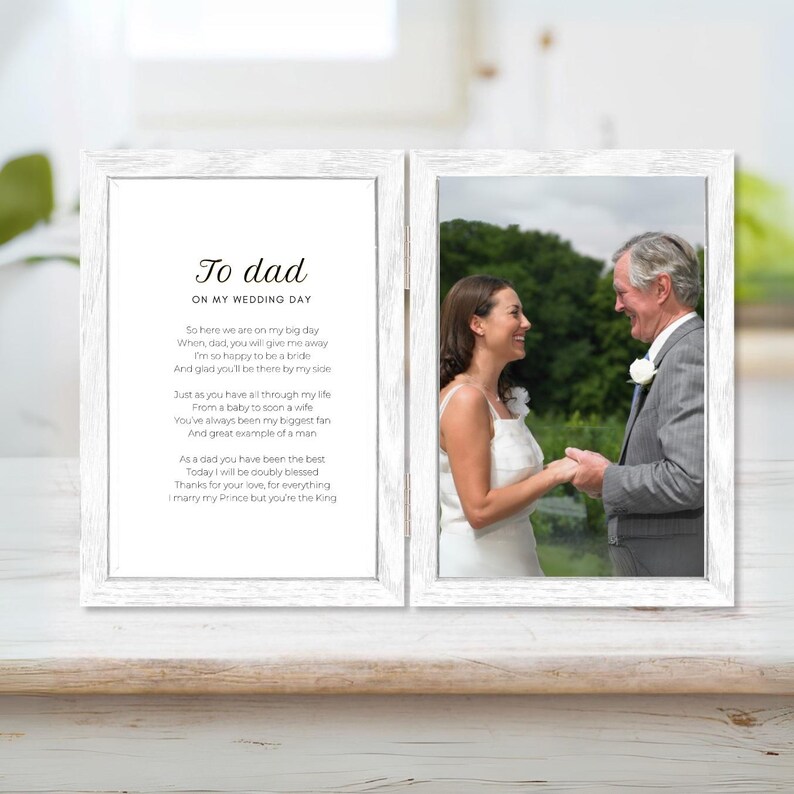 Printable Father of the Bride Poem, Personalised Wedding Gift for Dad ...