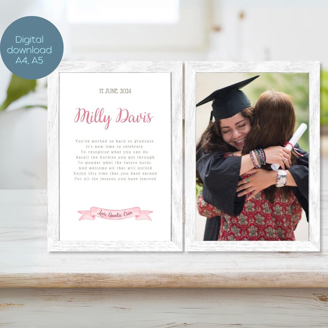 Personalised Graduation Poem, Printable University/school/college ...