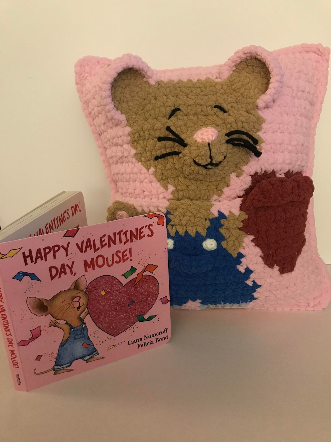 Happy Valentines Day Mouse Pillow and Matching Book - Etsy