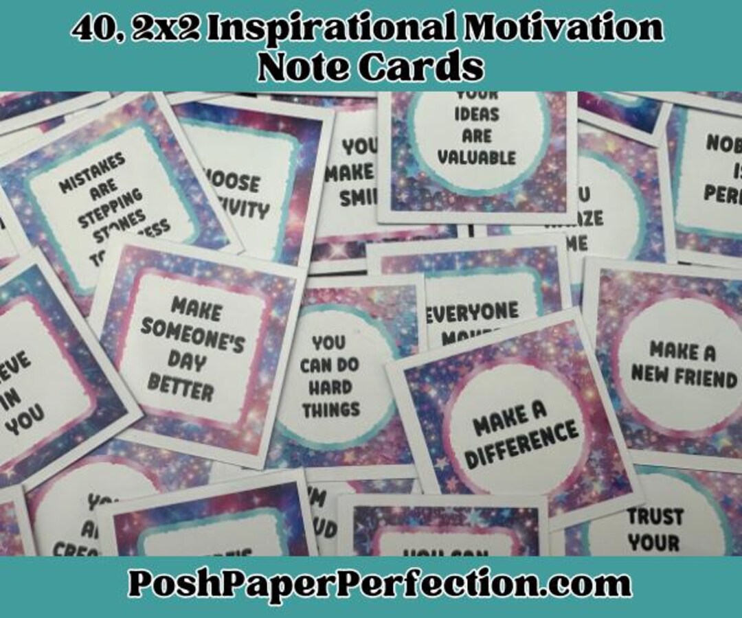 2x2 Mini Inspirational Encouragement Card | Pocket-sized Motivational ...