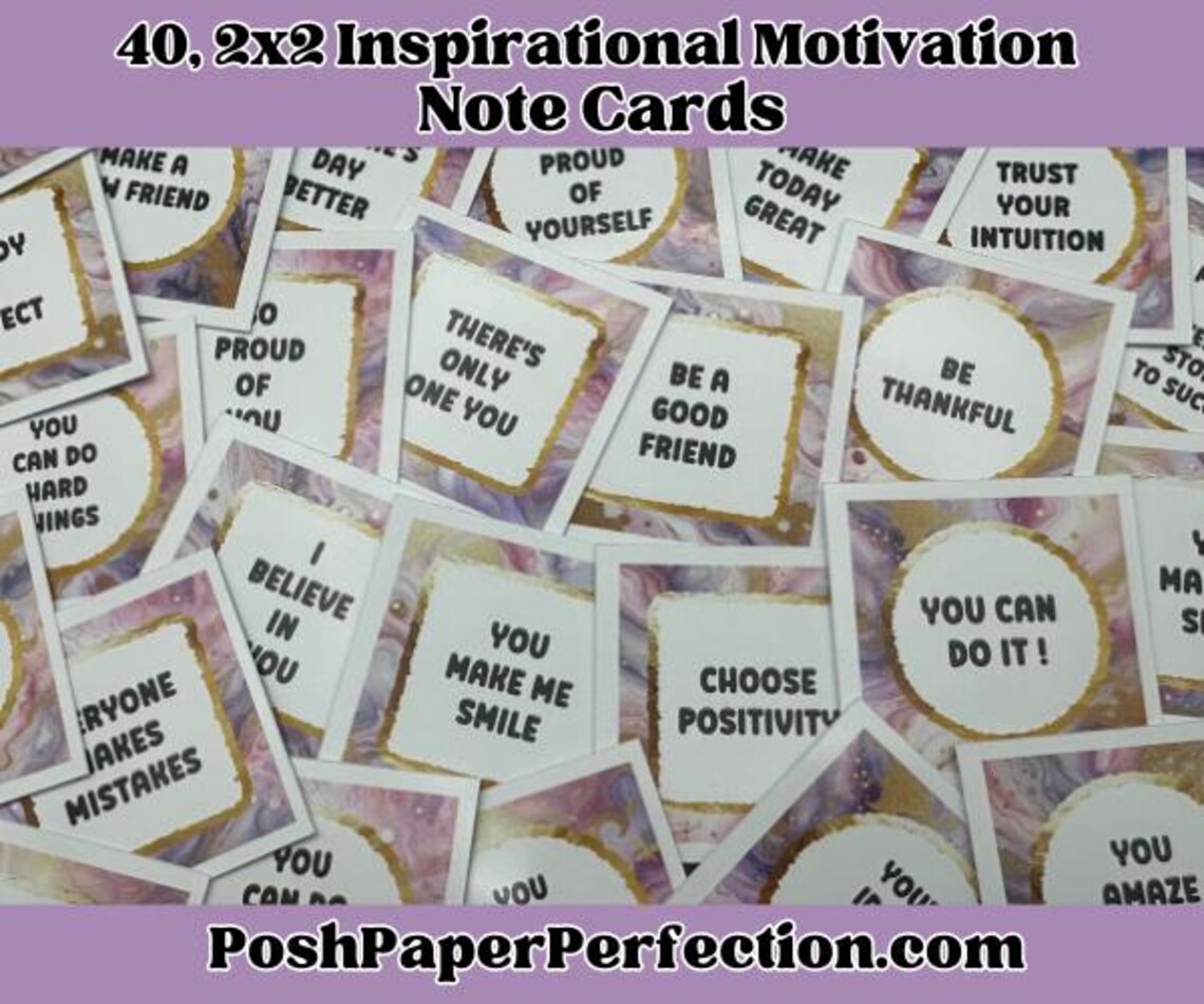 2x2 Mini Inspirational Encouragement Card | Pocket-sized Motivational ...
