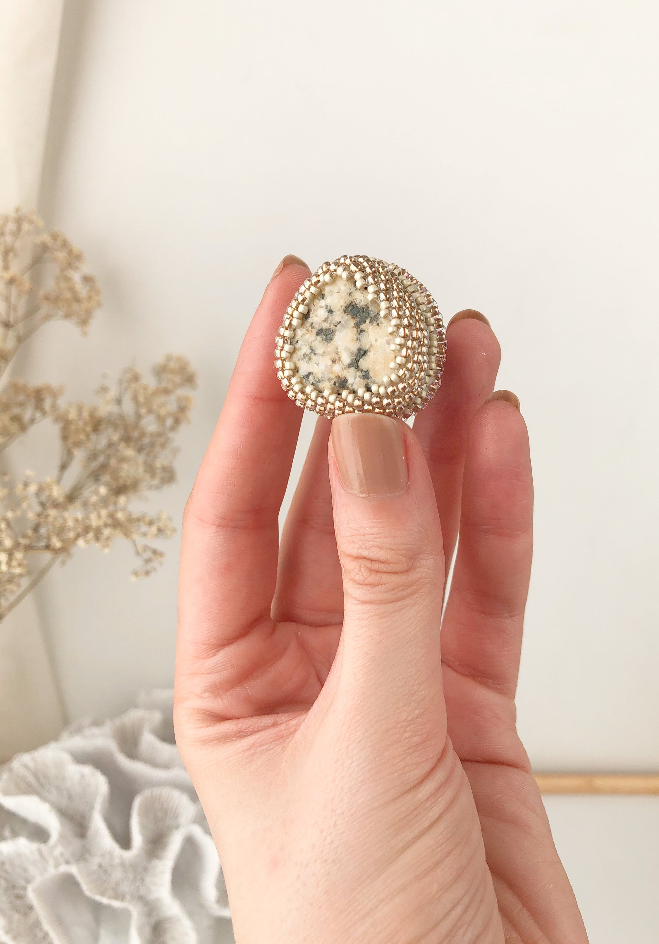 Unique Triangle Pebble Ring Chunky Adjustable One of a Kind - Etsy UK