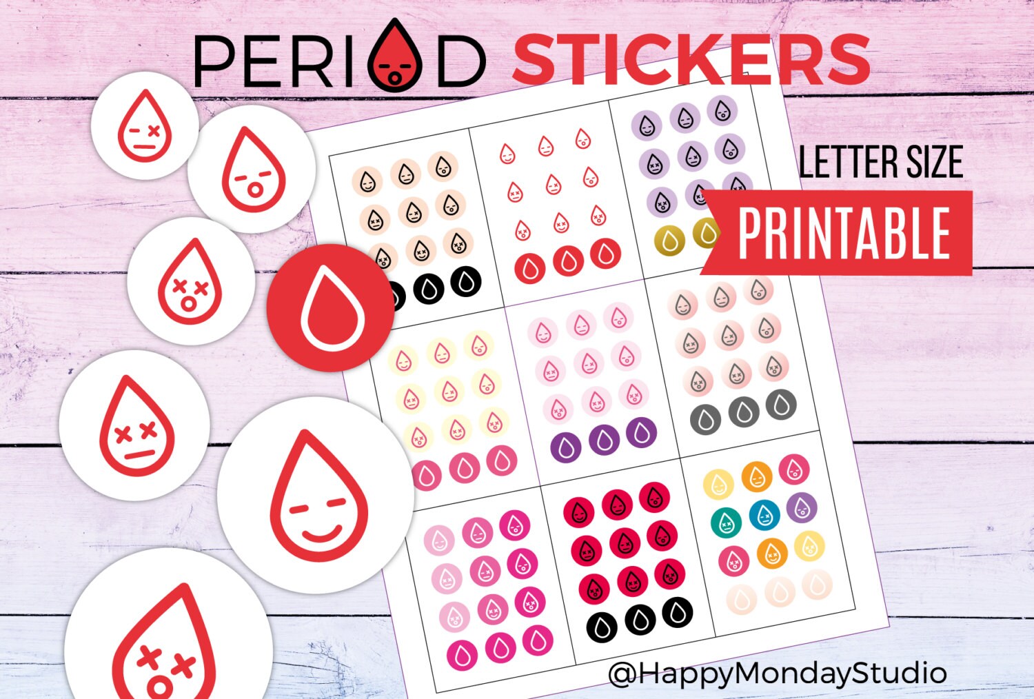 Period Tracker PRINTABLE Planner Stickers Letter Size PDF Etsy Period Tracker PRINTABLE Planner Stickers Letter Size PDF Etsy