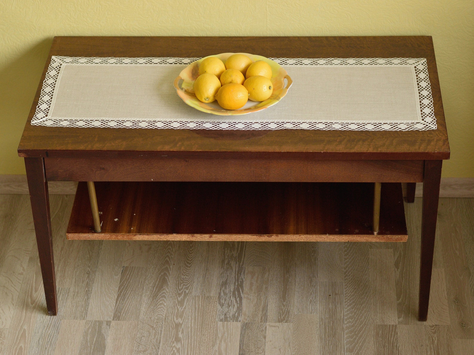Extra Long Beige Linen Table Runner With Lace Border Rectangle - Etsy