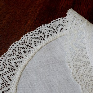 Small Round Linen Lace Tablecloth Eco Friendly Living Room Decor off ...