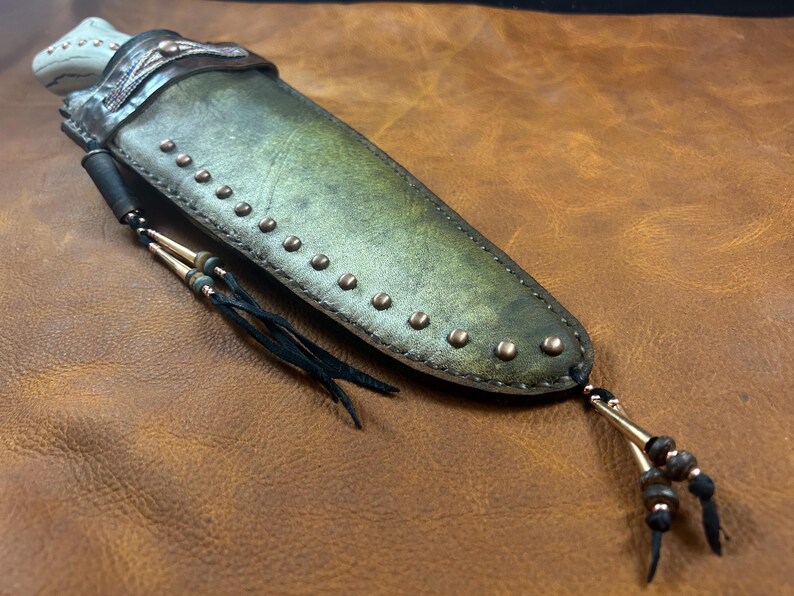 Brut De Forge, Mountain Man Bowie Knife With Elk Antler Handle and ...