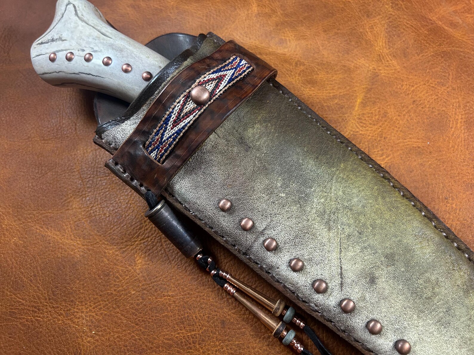 Brut De Forge, Mountain Man Bowie Knife With Elk Antler Handle and ...