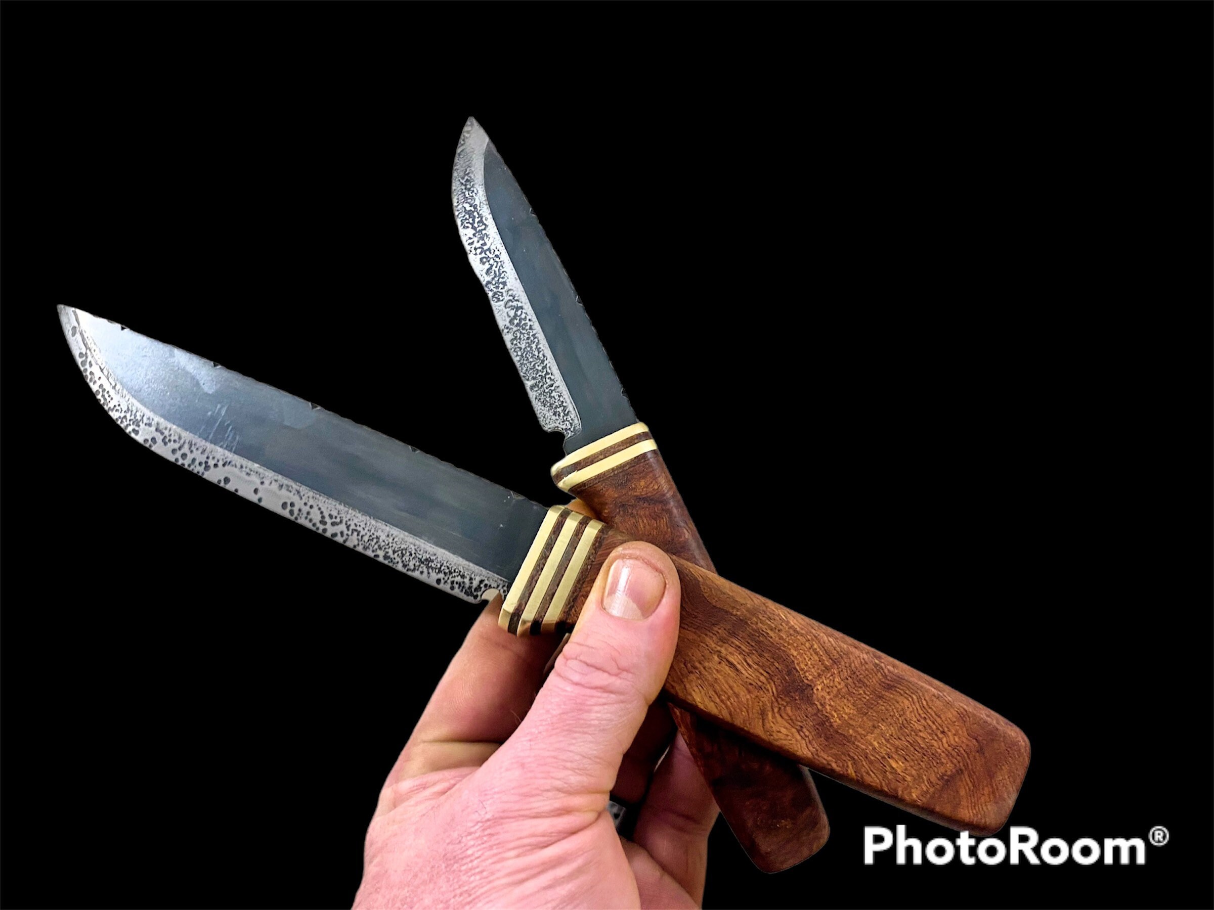 Viking Knife Set. Leuku and Puukko With Traditional Double Knife Sheath ...