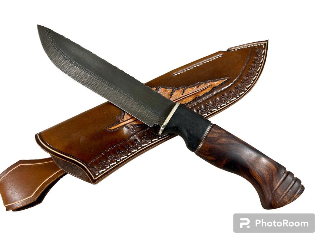 Leuku Viking Knife With an Ironwood Handle and a Nickel Bolster and ...