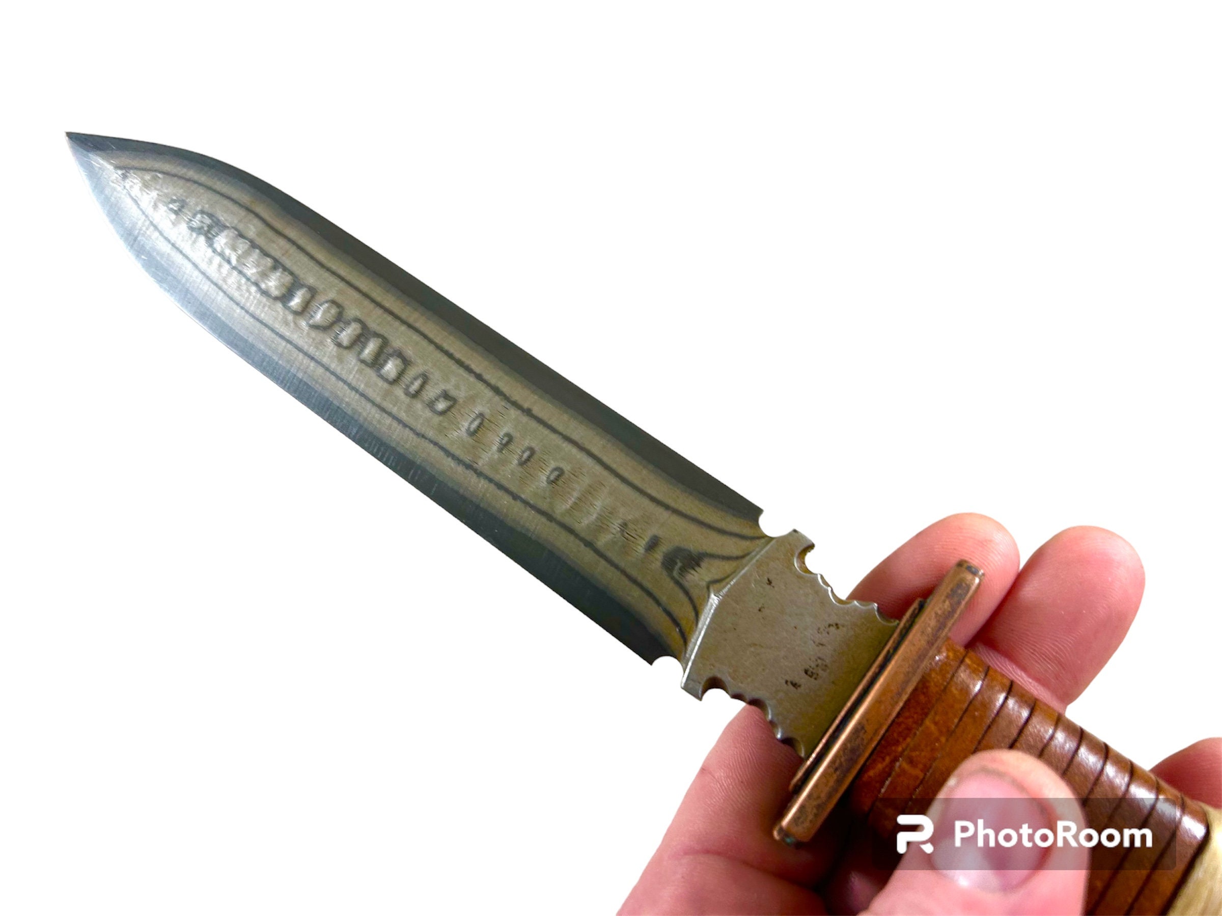 High Carbon, Laminated Steel Dagger With Elk Bone Handle and Hand ...