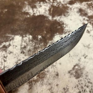 Custom Leuku Knife With Filework Along the Spine, a Copper Bolster and ...