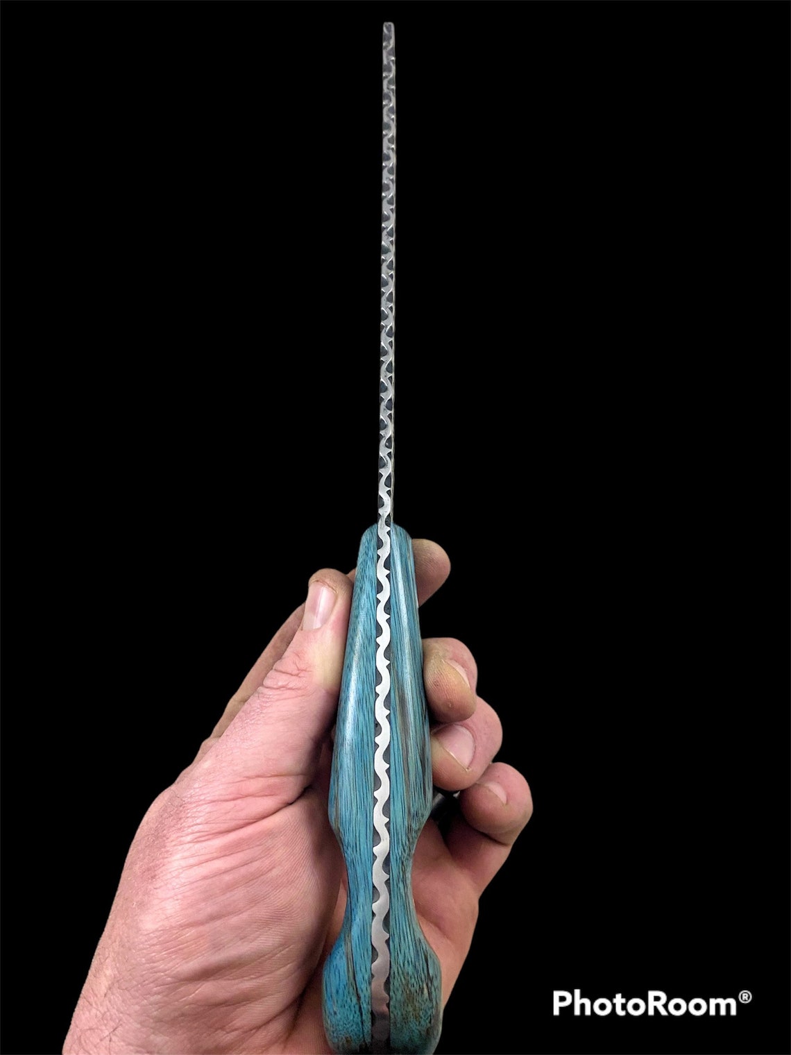 Chopper Knife From Ferriers Rasp With Hand Tooled and Sewn Leather ...