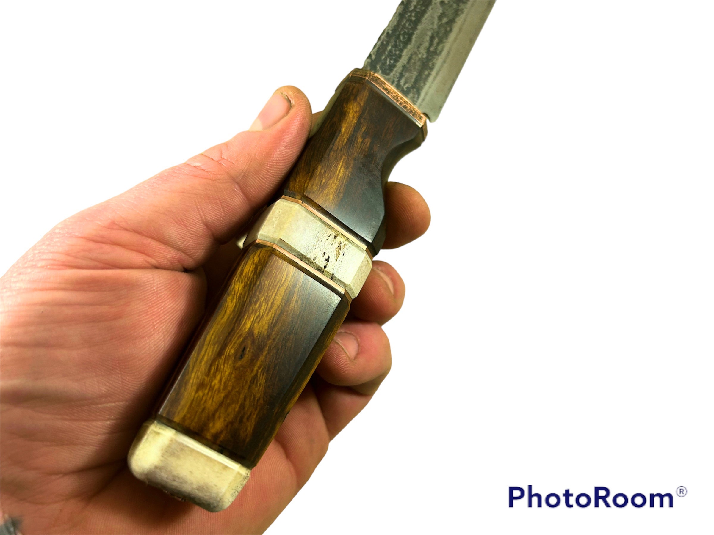 Custom Leuku Knife With Ironwood and Moose Antler Handle and Custom ...