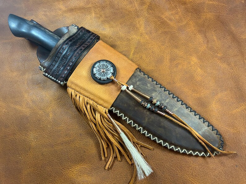 Brut De Forge, Mountain Man Bowie Knife With Ebony Wood Handle, Antler ...