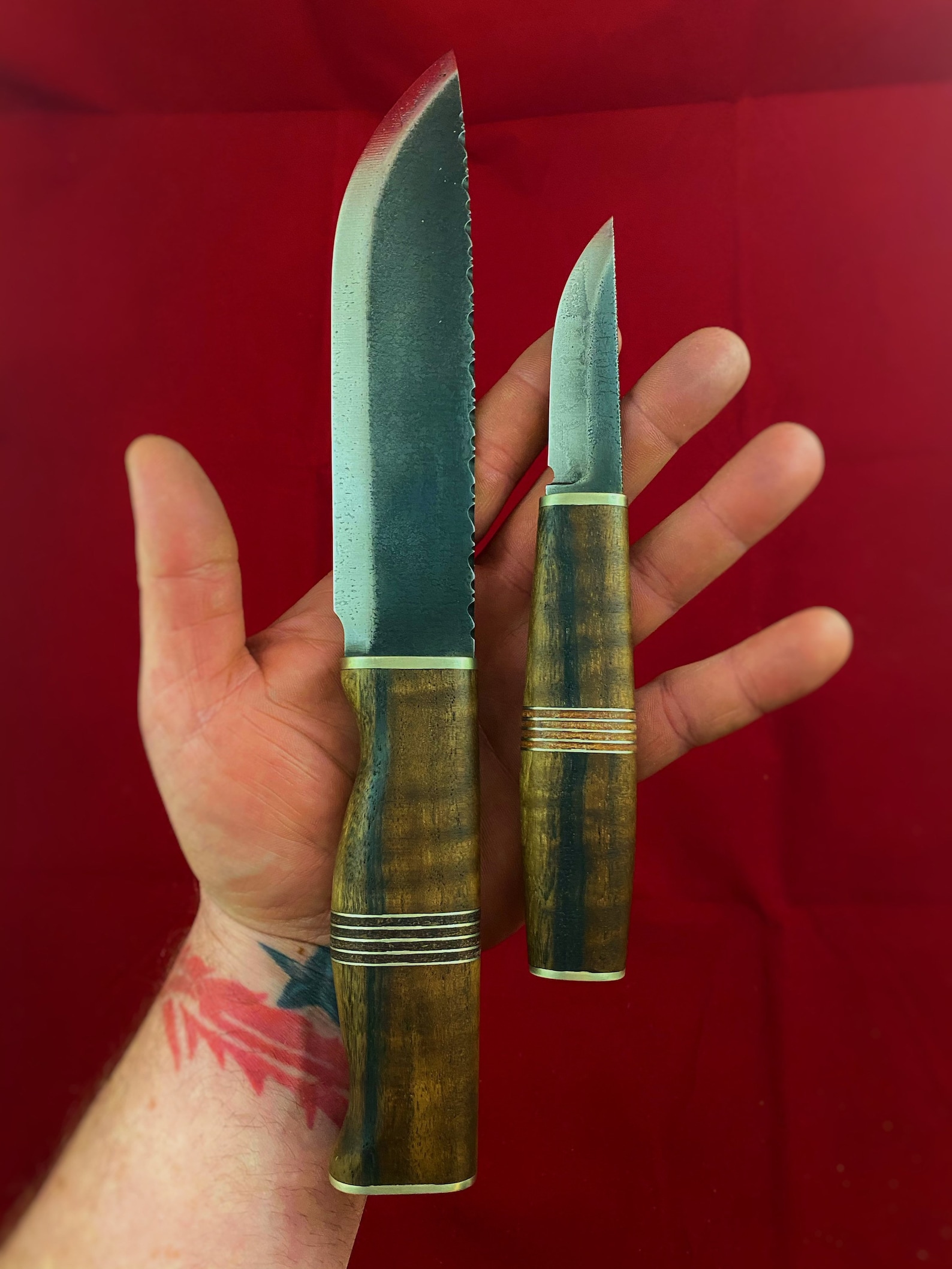 Custom Handmade Viking Leuku and Puukko Knife Set - Etsy