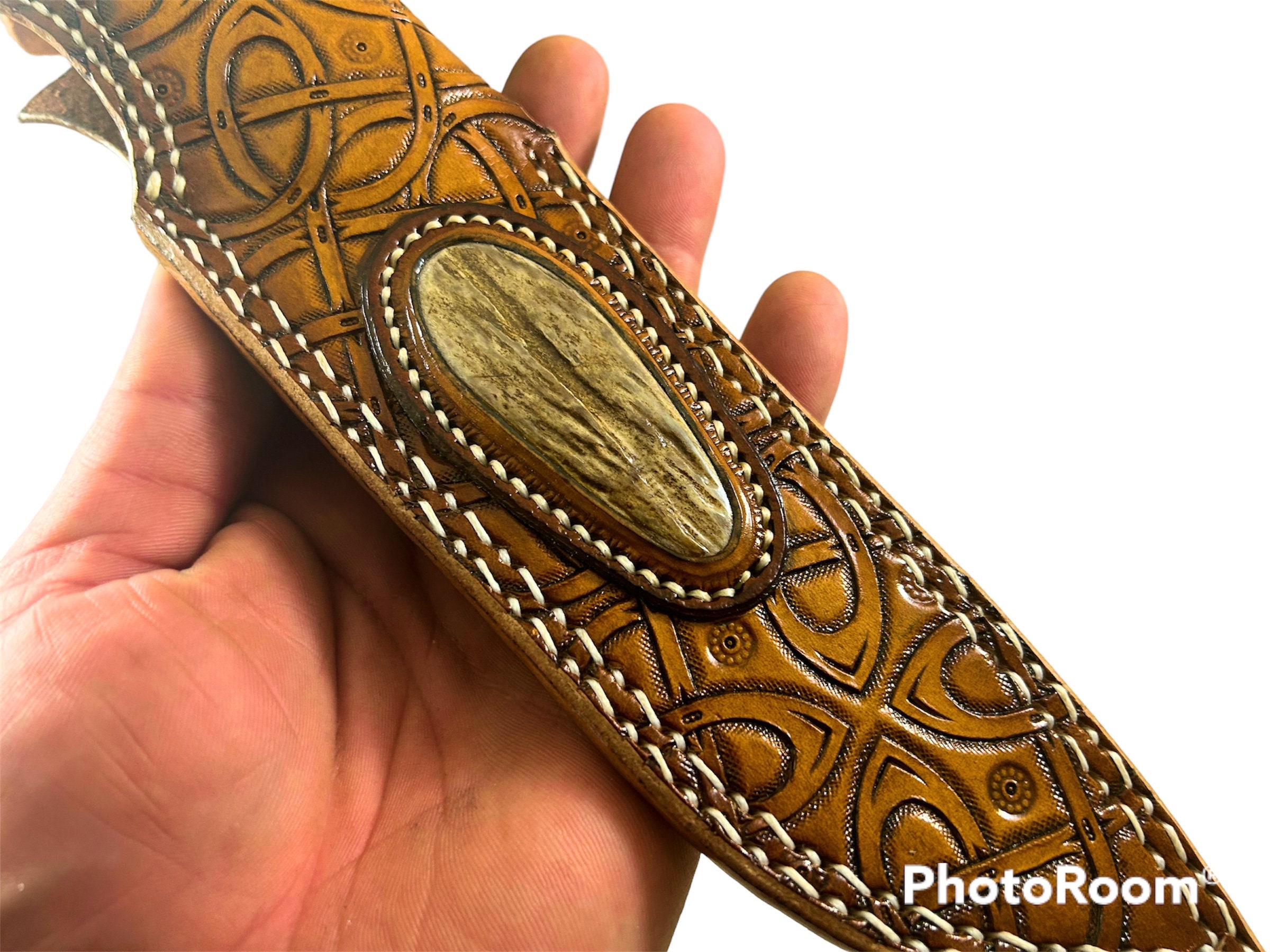 Custom Leuku Knife With Ironwood and Moose Antler Handle and Custom ...