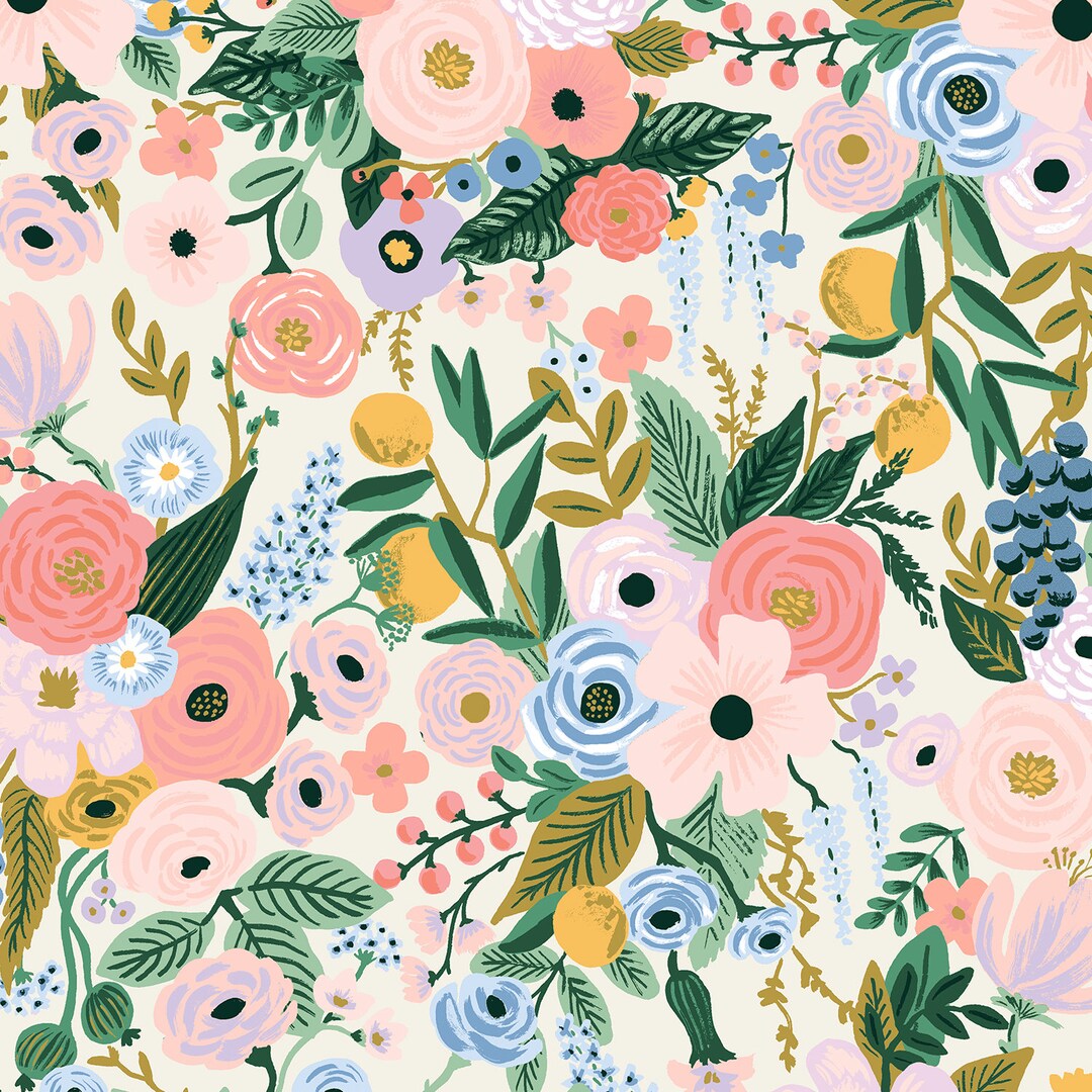 Rifle Paper Co. Orchard Collection Garden Party Fabric in Ivory by Anna ...