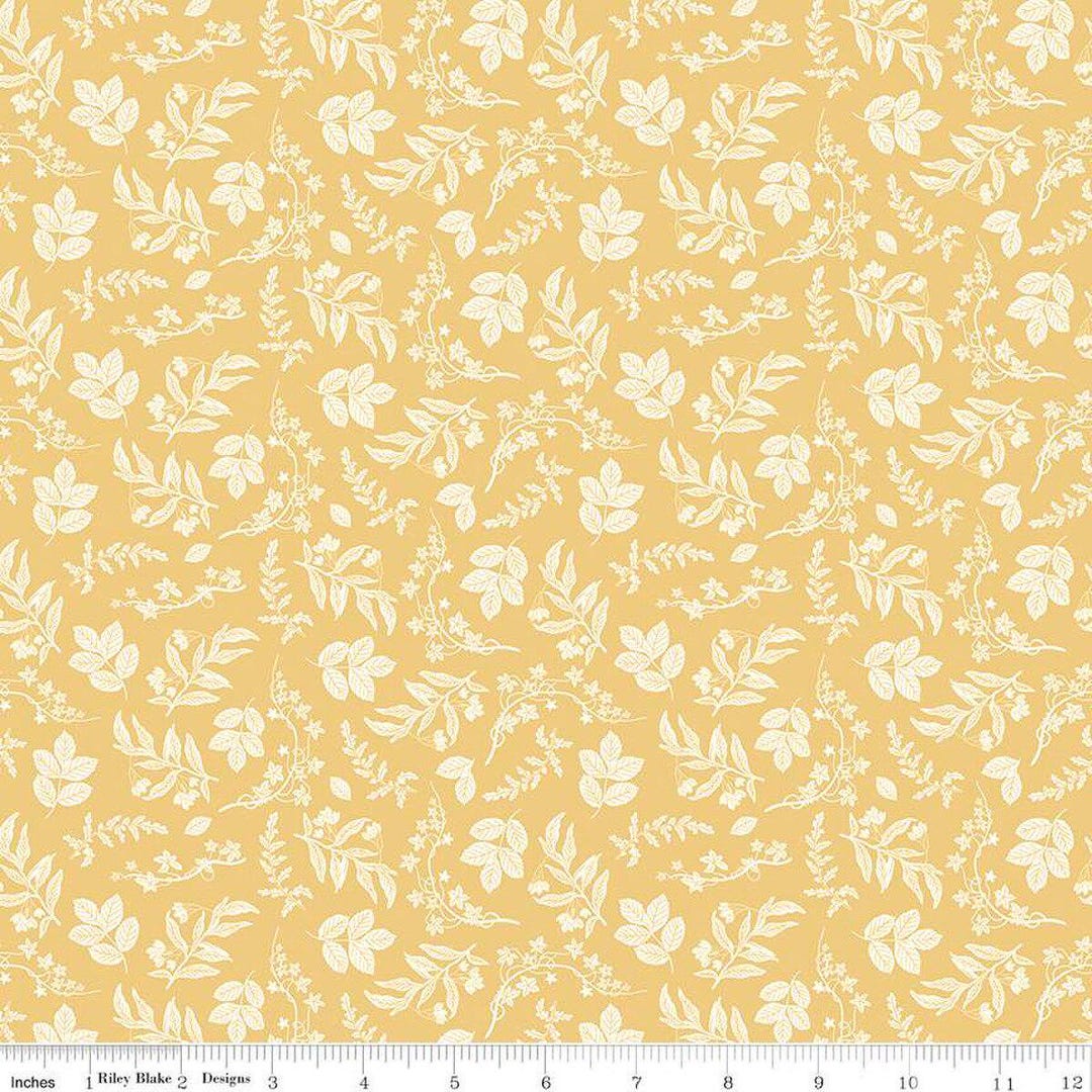 Riley Blake Designs, Nature's Portrait, Branches in Yellow Fabric ...