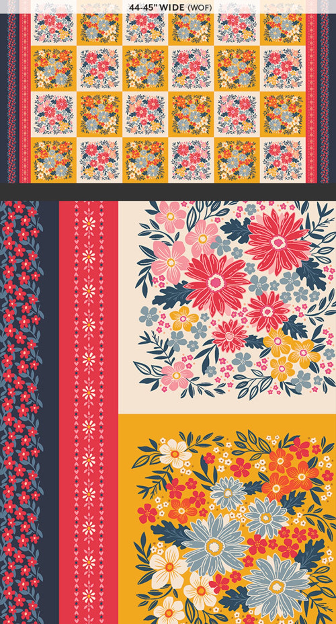 Art Gallery Fabrics, Flower Fields Collection, Opulent Swell by Maurine ...