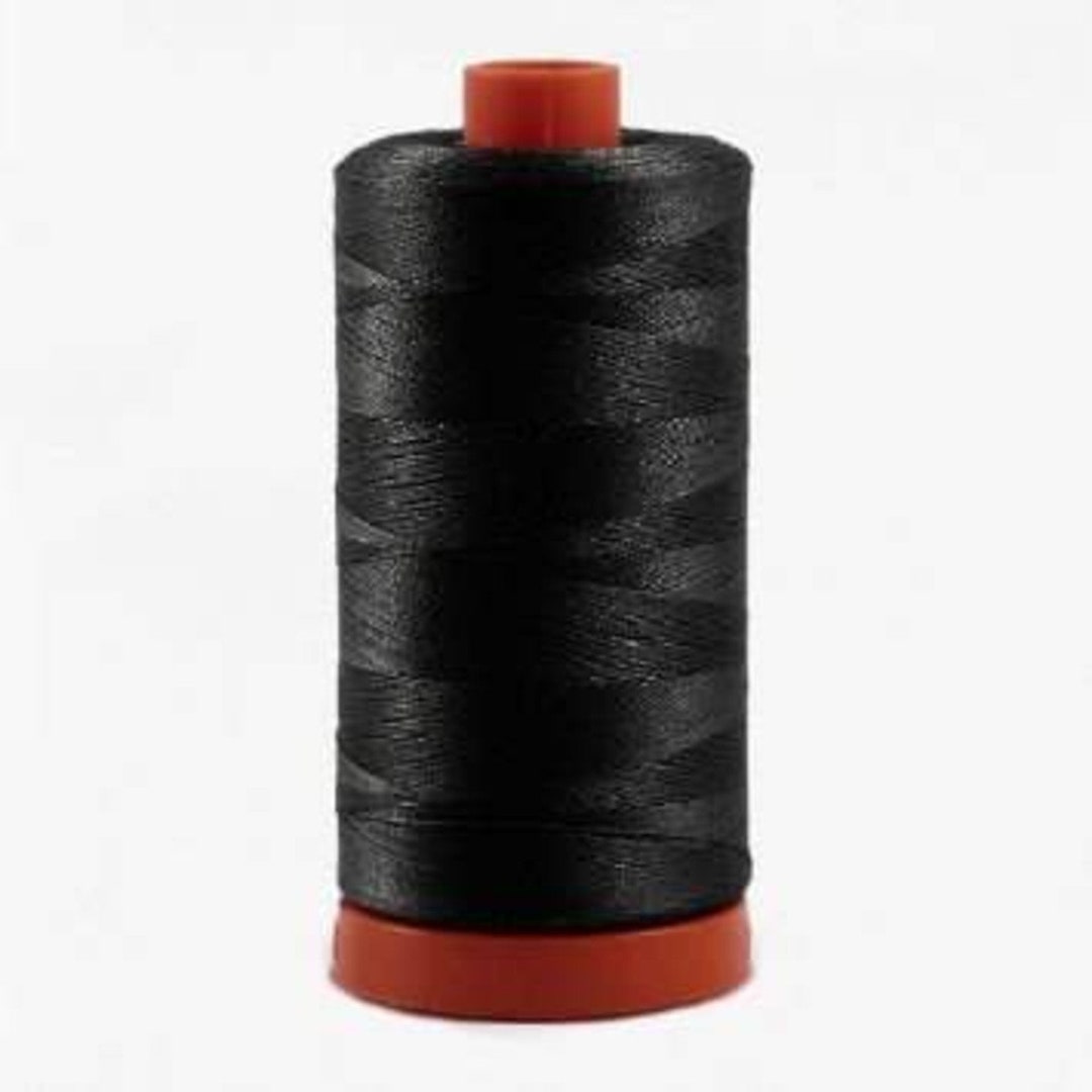 Aurifil Thread Black 100% Cotton 50 Weight Hand Quilting or Sewing ...