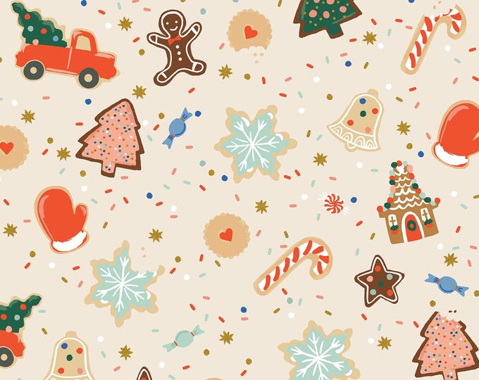 Rifle Paper Co. Holiday Classic III Christmas Cookies in Cream Metallic ...