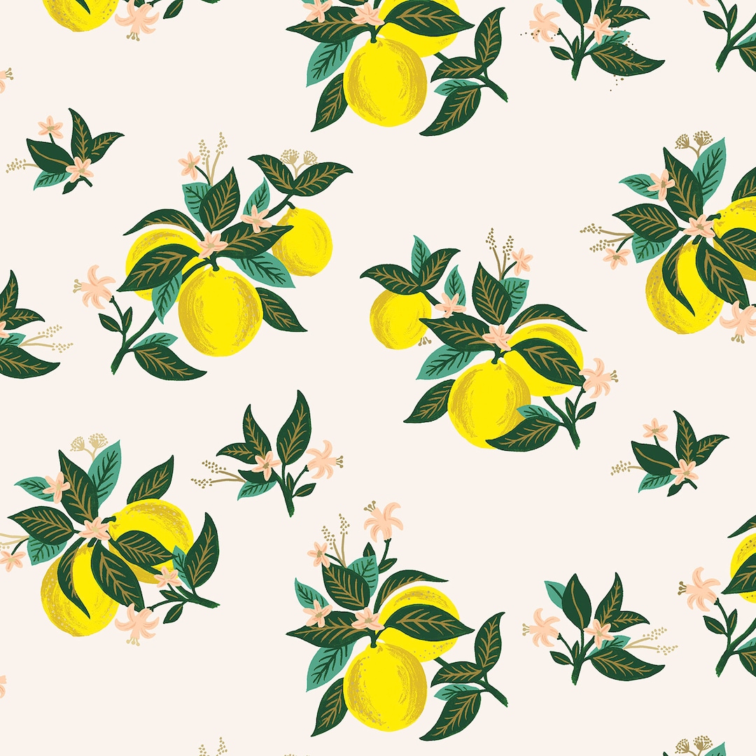 Primavera- Citrus Floral - Lemon Metallic - Rifle Paper Co. - Etsy