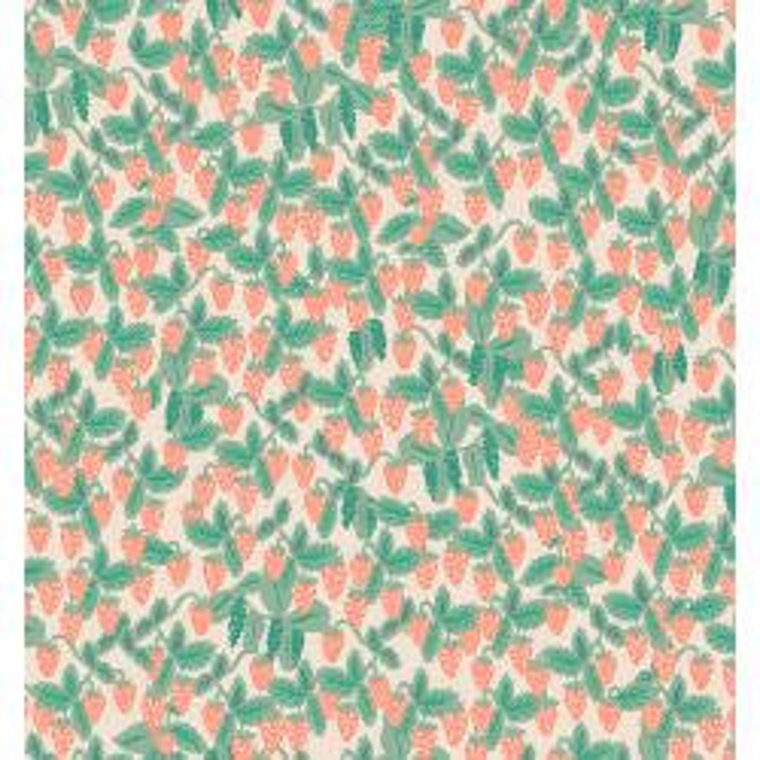 Primavera Collection, Strawberry Fields Fabric in Blush by Rifle Paper ...