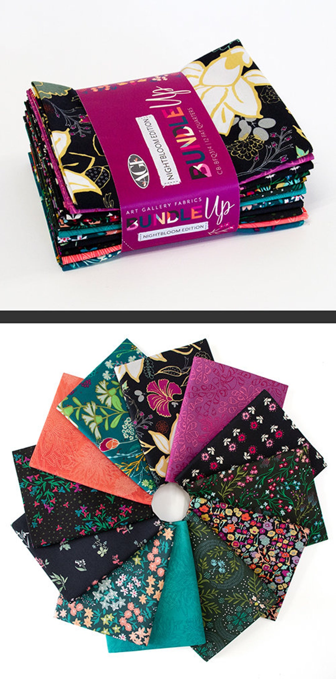 Bundle up Nightbloom Edi. Fat Quarter Bundle Art Gallery Fabric - Etsy