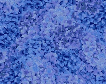 Hydrangea Fabric hydrangea on Skeleton Leaves by Linsart Hydrangea ...