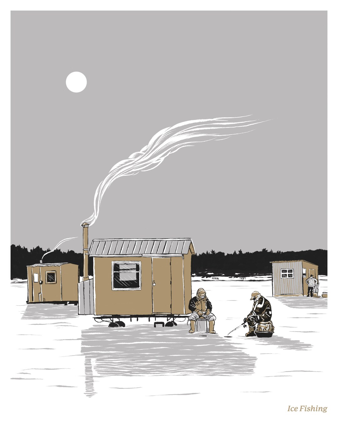 Ice Fishing 8x10 Print - Etsy