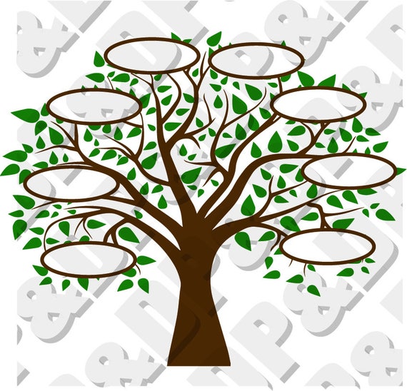 Family Tree 8 SVG DXF Digital cut file for cricut or | Etsy