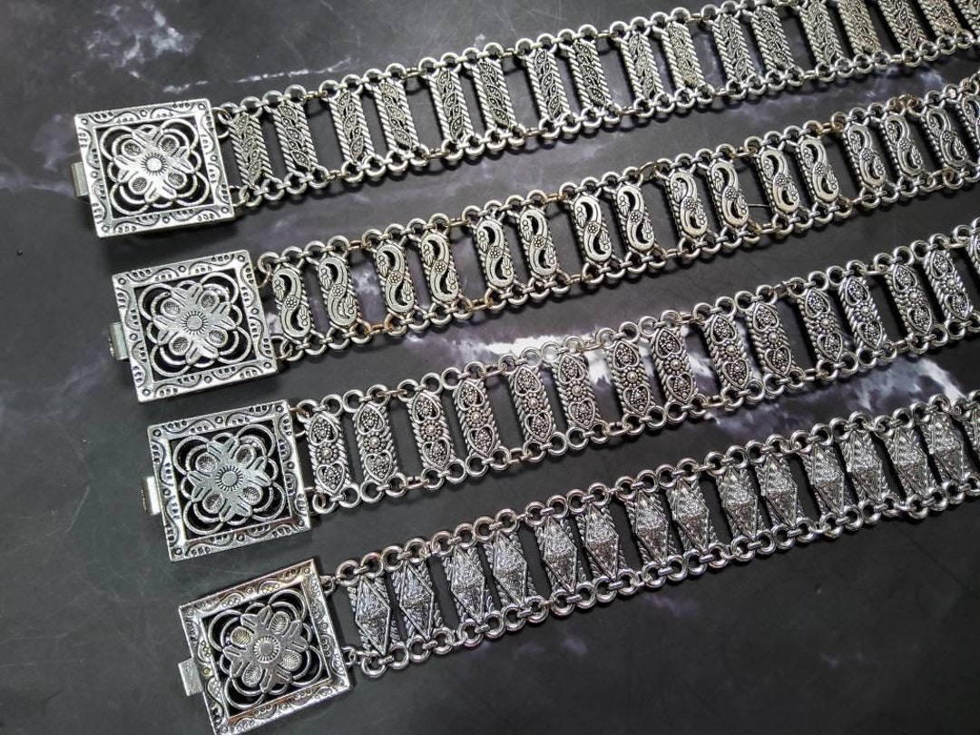 Metal Belt Blacken Metal Chain Belt Square Buckle Black - Etsy
