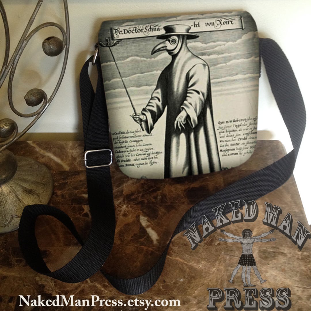 Creepy Plague Doctor, Black Small Shoulder Bag, Cross Body - Etsy