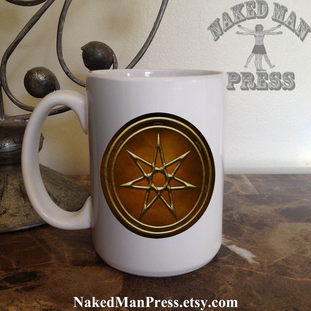 Otherkin Septagram Star, Round Bezel Pendant 15 Oz Coffee Mug - Etsy Sweden