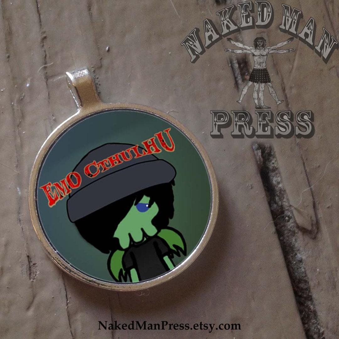 Emo Cthulhu Round Bezel Pendant FREE Ball Chain Included - Etsy