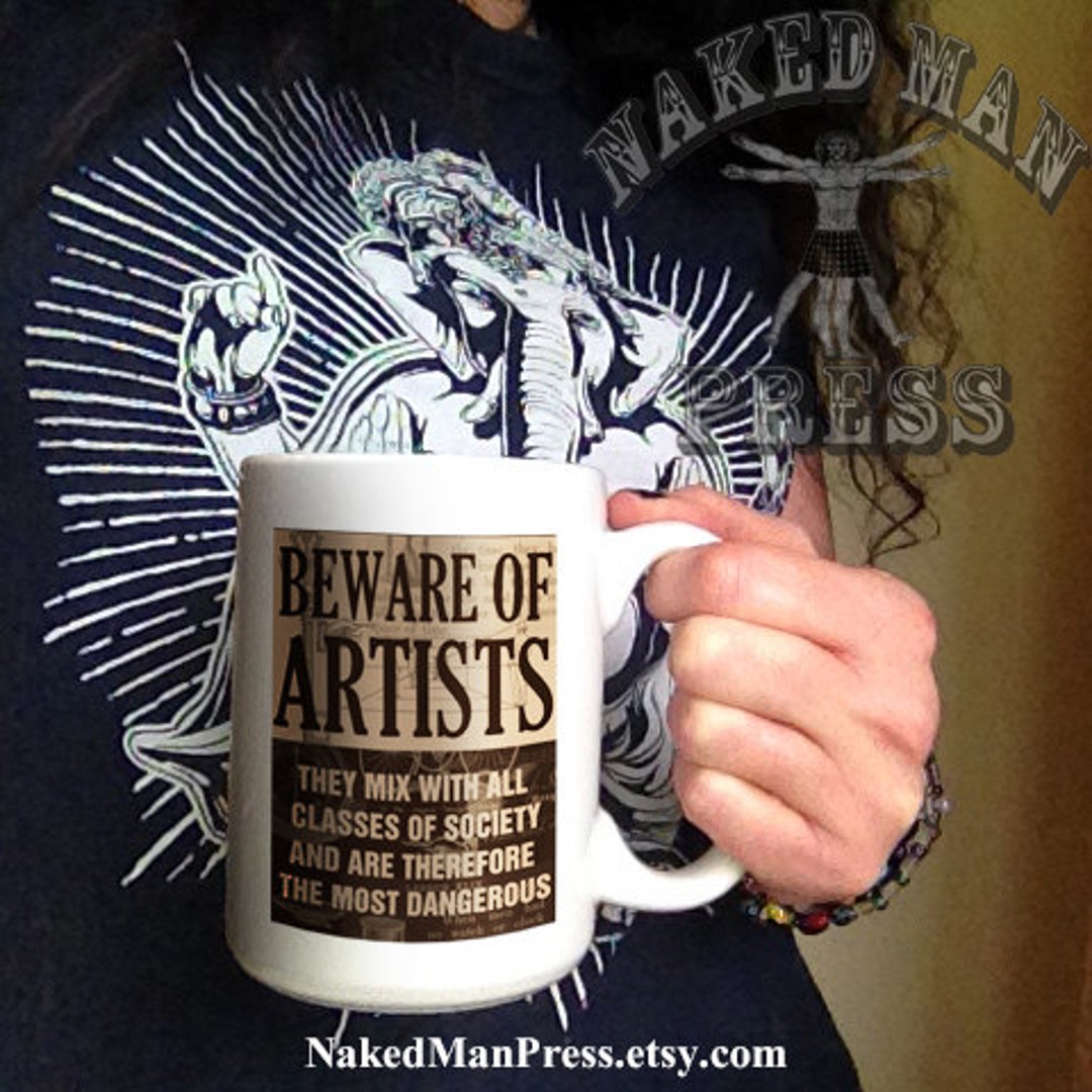 Beware of Artists Vintage Sign 15 Oz Coffee Mug - Etsy