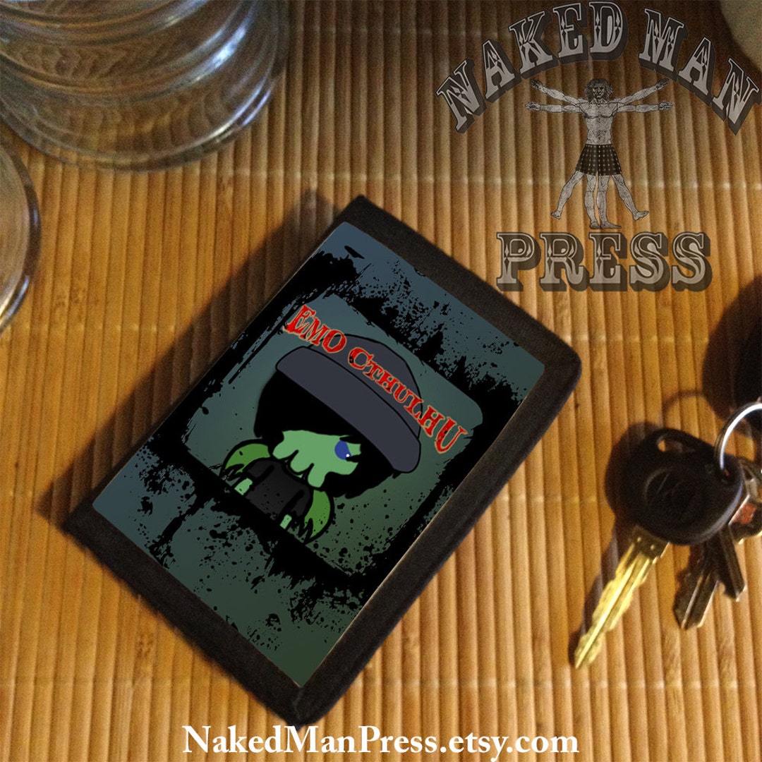 Emo Cthulhu Black Trifold Wallet - Etsy