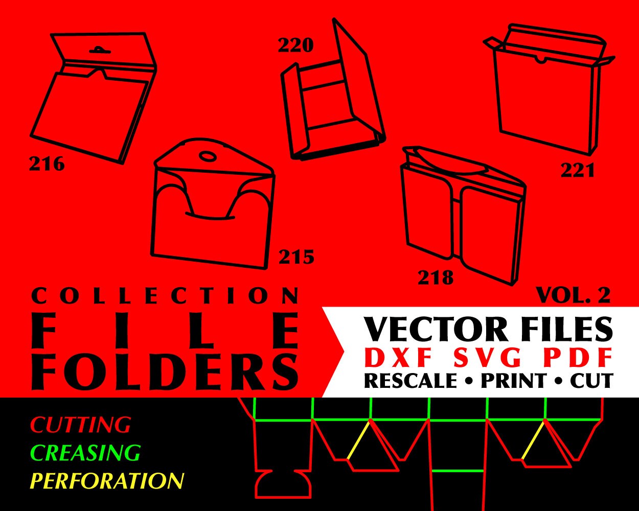 FILE ARCHIVE FOLDERS Collection of 15 Diy Digital Download Box - Etsy