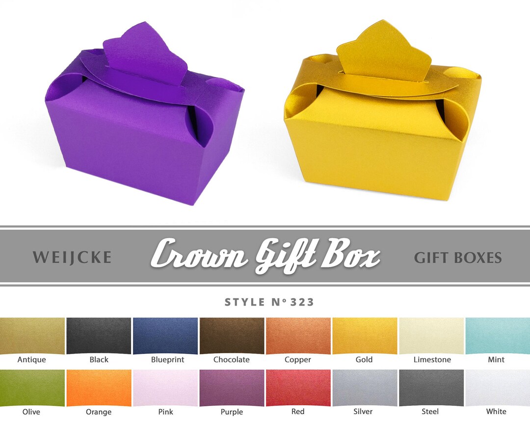CROWN GIFT BOX Gift Boxes Make a Box Paper Box Chocolate Box I - Etsy