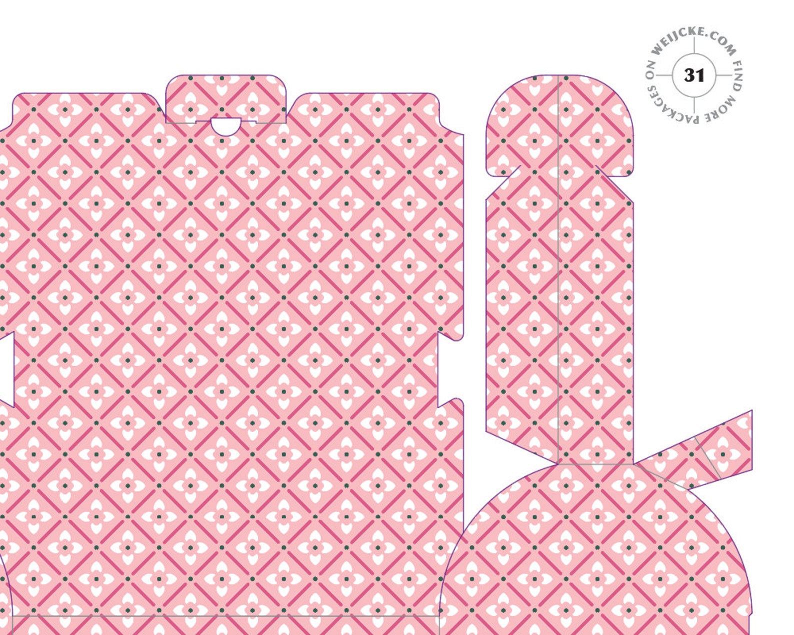 4 Party Gift Favor Boxes Printable Packaging Design Instant Download ...