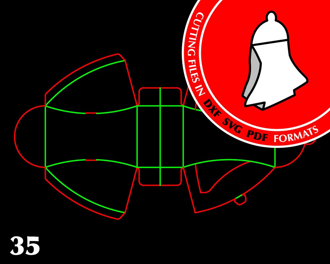 Bell Gift Box Favor Box Treat Box Svg Digital Box Template Instant ...